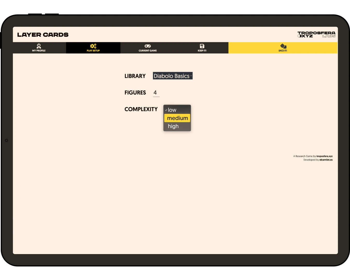 Layer Cards → The APP → Labs troposfera.xyz